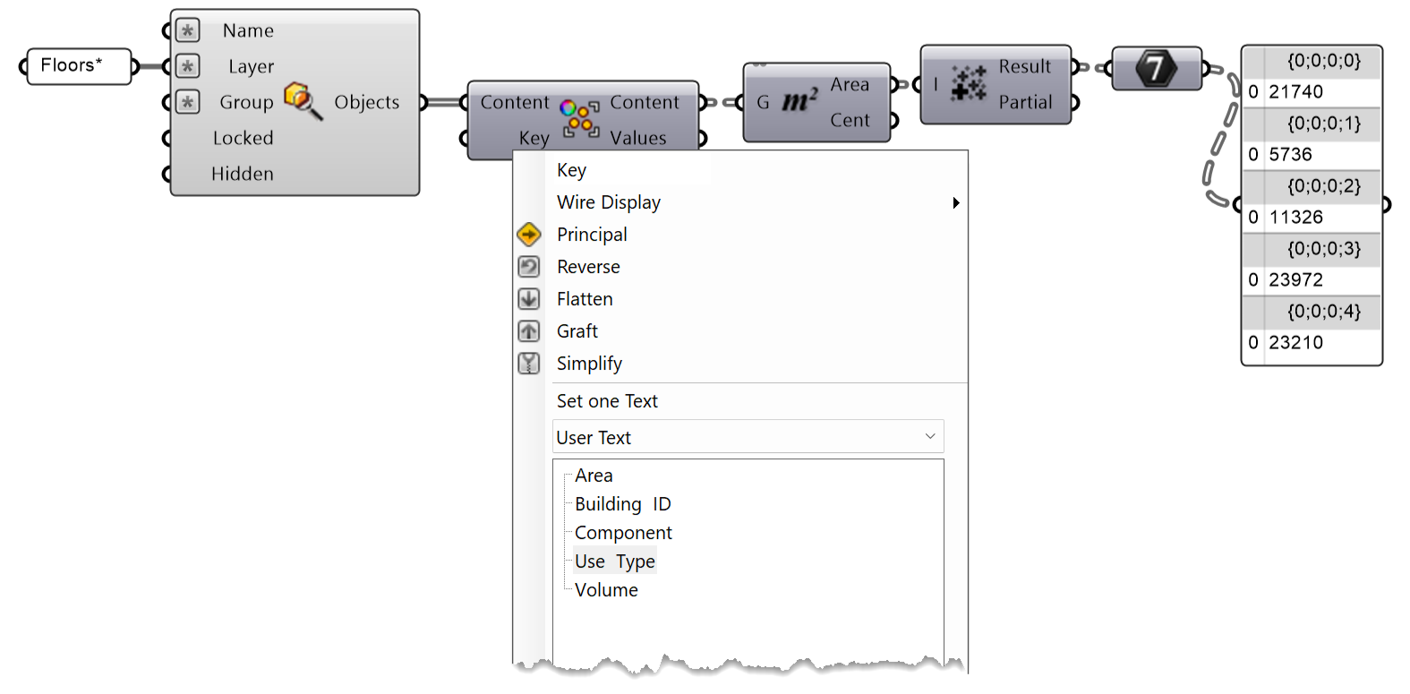 Rhino - Grouping and Filtering Data