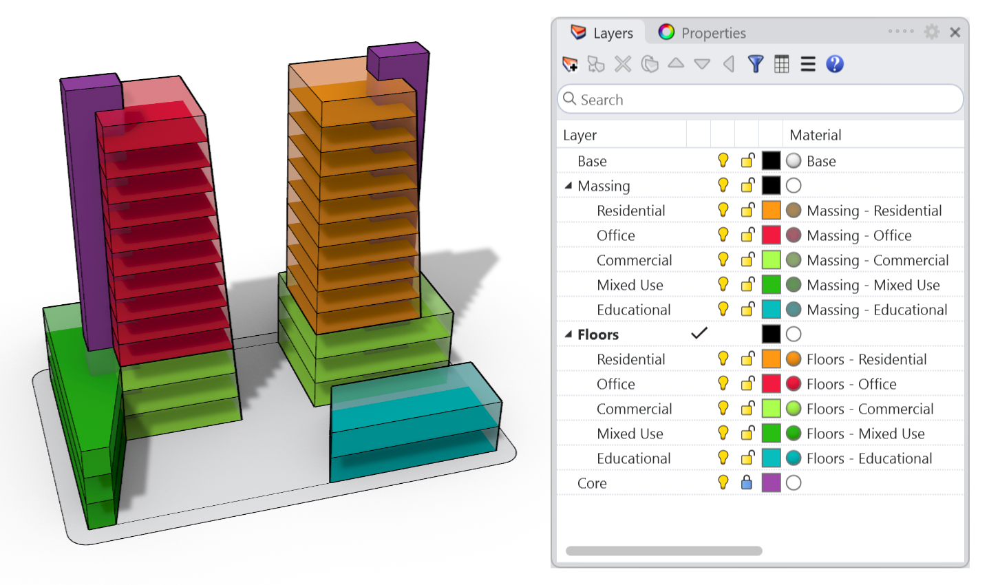 Rhino - Grouping and Filtering Data